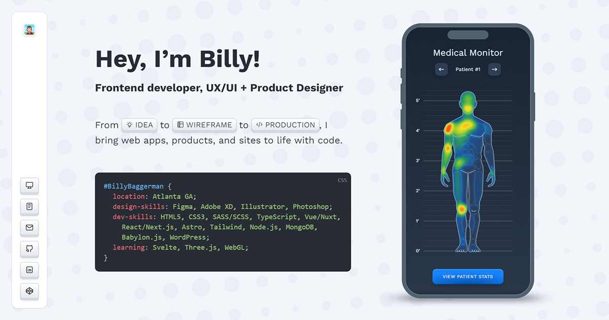 Billy Baggerman Frontend Developer Ux Ui Product Designer